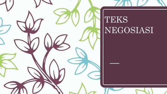 Teks negosiasi | PPT