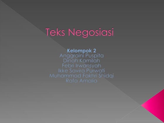 Ppt teks negosiasi | PPTX