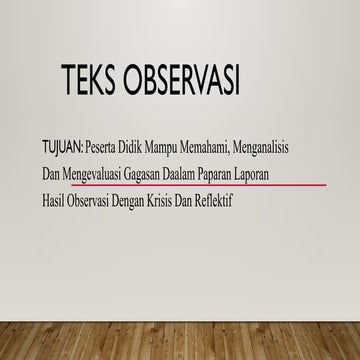 OBSERVASI ADALA SUATU KEGIATAN YANG DILAKUKAN UNTUK MENETUKAN DATA YANG ...