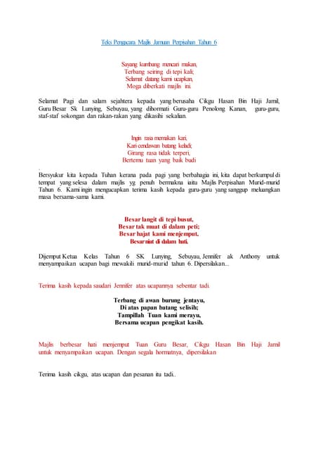 Teks MC: Majlis Penutupan Transisi | DOCX