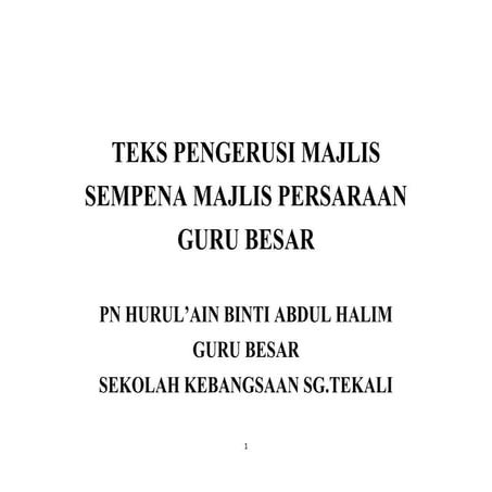 TEKS PENGACARA MAJLIS, MAJLIS GRADUASI DAN APRESIASI TAHUN 2023 | DOCX