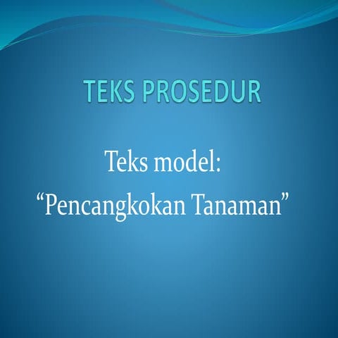 Teks prosedur | PPT