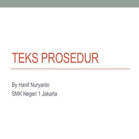 Teks prosedur | PPTX