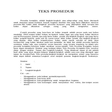 Teks prosedur | DOCX