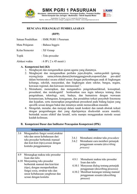 PPT Procedure Text Bahasa Inggris Kelas XI .pptx