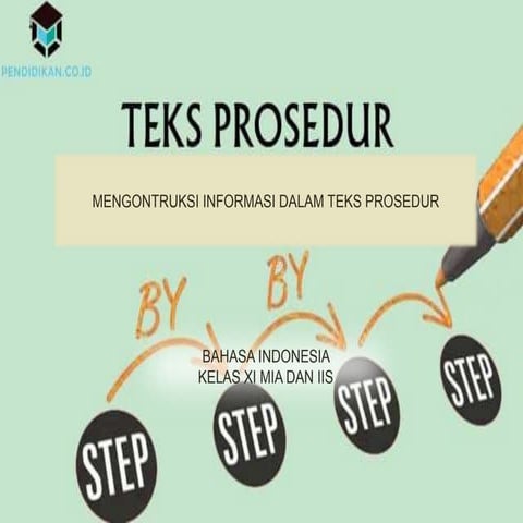 pengertian dan definisi Teks Prosedur kelas x | PPT