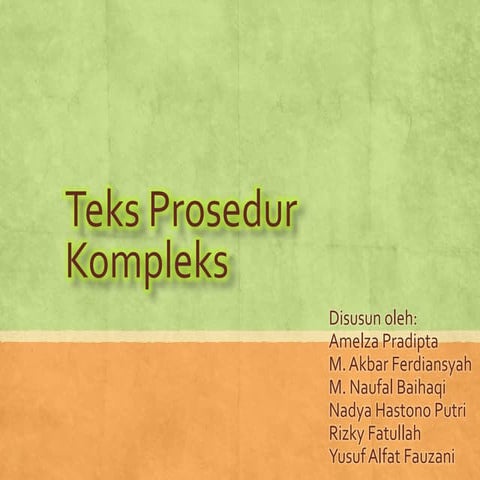 Teks Prosedur Kompleks | PPTX