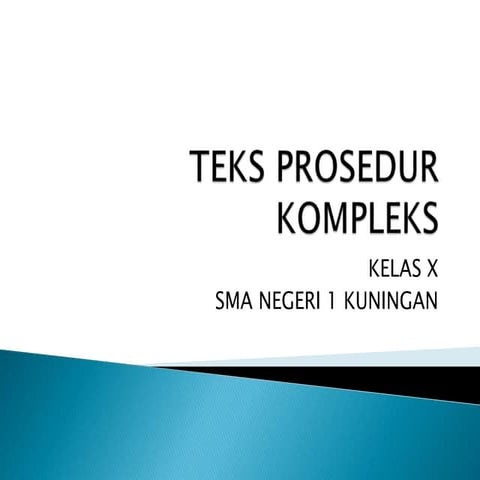 Teks prosedur kompleks 1 | PPTX