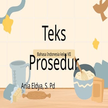 MATERI BAHASA INDONESIA KELAS 5 TEKS PROSEDUR | PDF