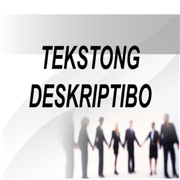 SECOND SEM Lesson 1 (Tekstong-Deskriptibo) | PPTX