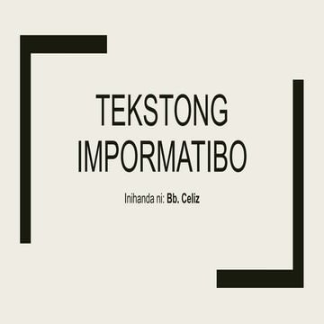 3-TEKSTONG IMPORMATIBO (Para Sa Iyong Kaalaman).pptx