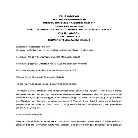 Teks ucapan | PDF