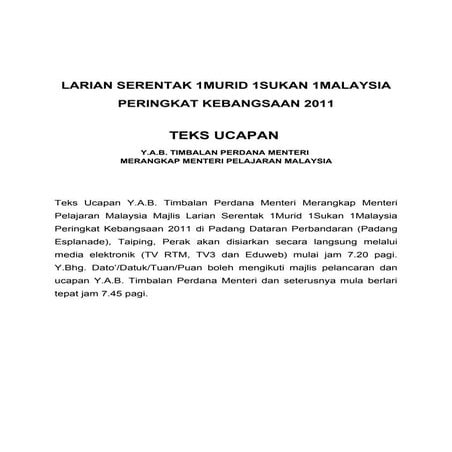 Teks ucapan.doc 0 | PDF