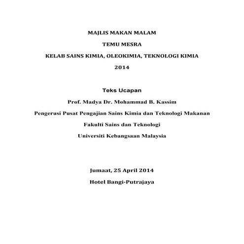 Tentatif dinner | PDF