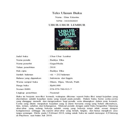 Teks ulasan buku | DOCX