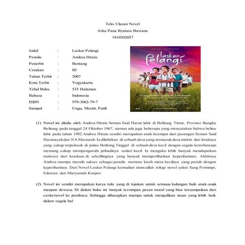 Teks Ulasan Novel | DOCX