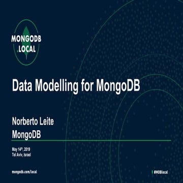 Data Modelling For Mongodb Mongodblocal Tel Aviv Ppt Free Download