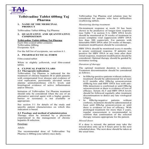 Telmisartan and Amlodipine Tablets IP 40mg/5mg (Telmisar-A) Taj Pharma ...
