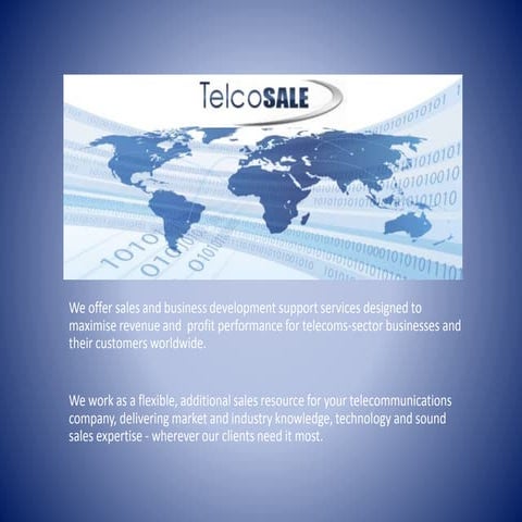 Telcosale business development in the telecommunications sector 2 | PPTX
