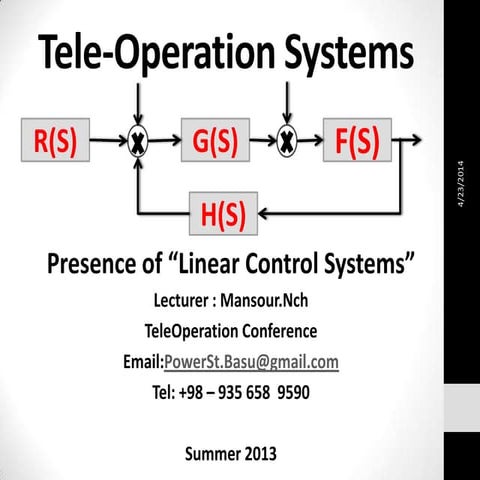 Tele operation systems | PPTX | Computer Networking | Computing