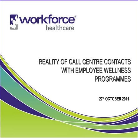 REALITY OF CALL CENTRE CONTACTS WITH EMPLOYEE WELLNESS PROGRAMMES | PPT