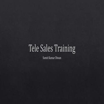 Tele calling sales training | PPTX