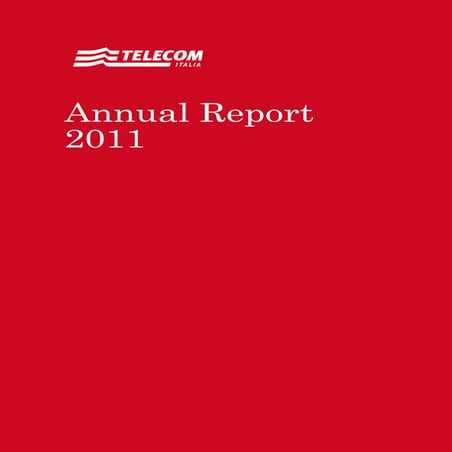 Telecom Italia - Annual Report 2011 | PDF | Business Accounting ...