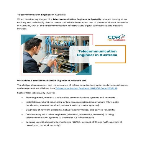 CDR for Environmental Engineer Australia | PDF