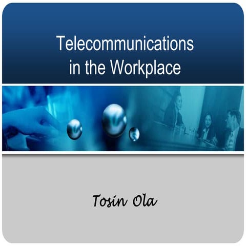 Telecommunications in Healthcare | PPTX