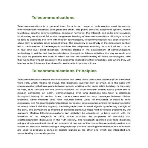 Telecommunications | PDF