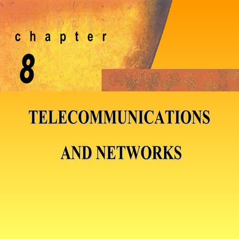 Telecommunications and networks | PPT