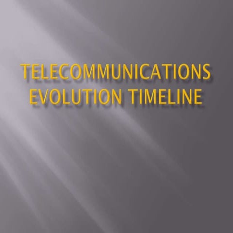 Telecom History Timeline Timeline For Evolution Of Wireless