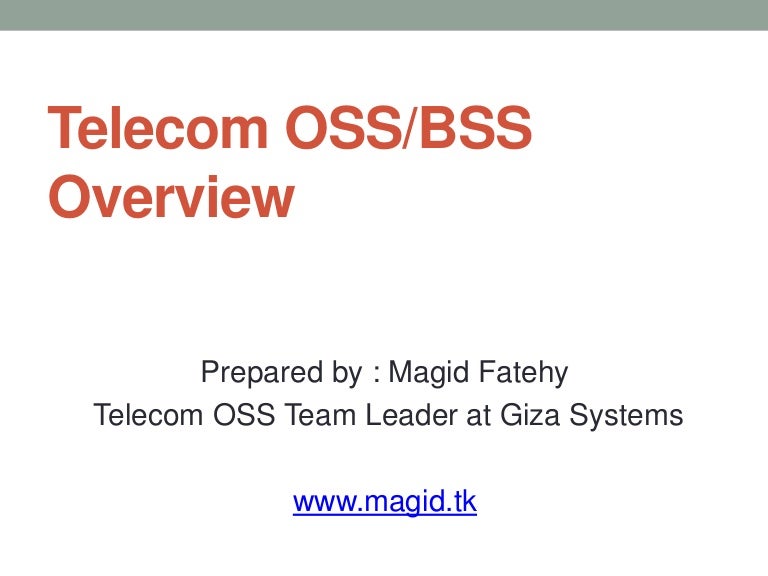 Telecom OSS/BSS Overview