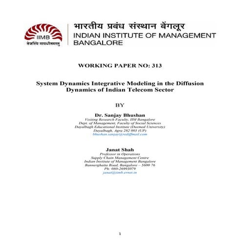 Telecom paper wp 313 | PDF