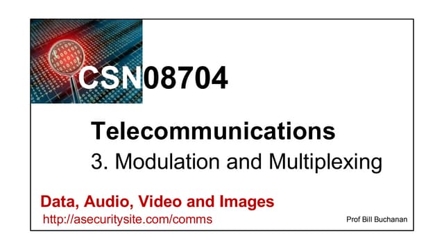 3 Modulation Multiplexing And Routing Pptx