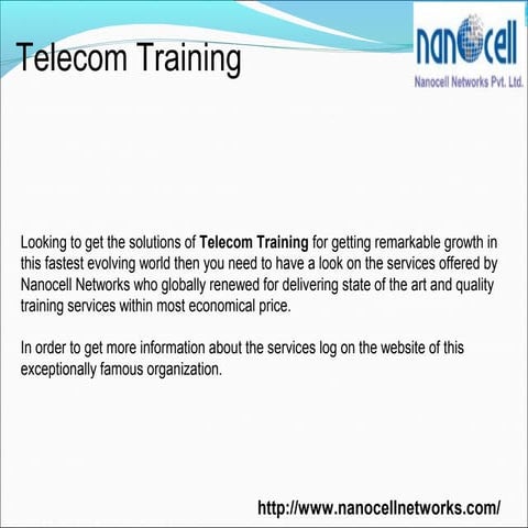 Telecom Training Ppt