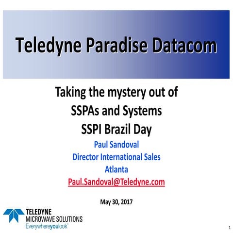 Teledyne - I SSPI Day 2017 | PDF