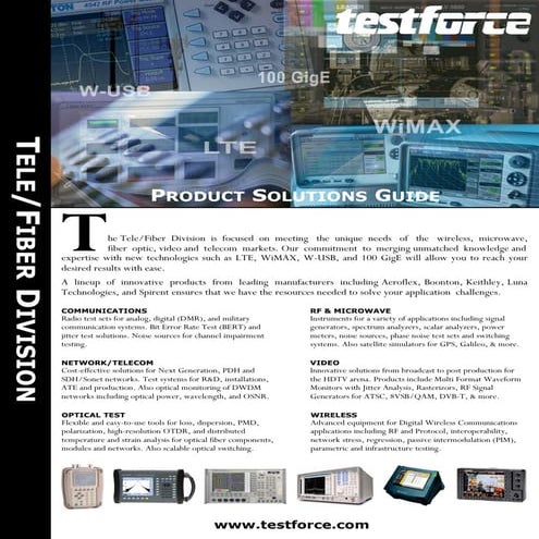 Telefiber Product Guide | PDF