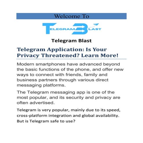 Telegram Application Is Your Privacy Threatened Learn More!.pdf
