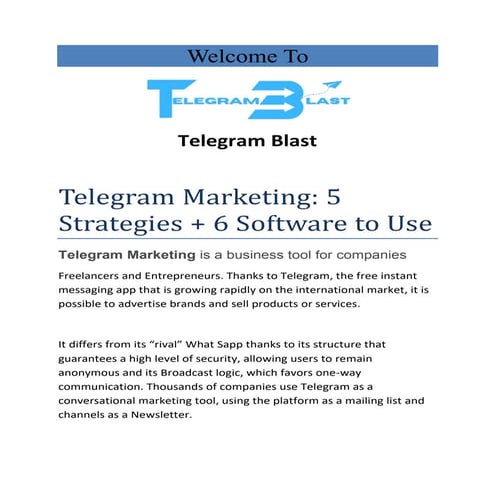 Telegram Marketing 5 Strategies + 6 Software to Use.pdf