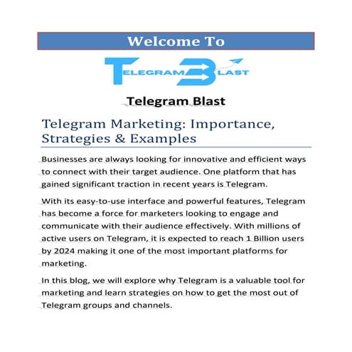 Telegram Marketing Importance, Strategies & Examples.pdf