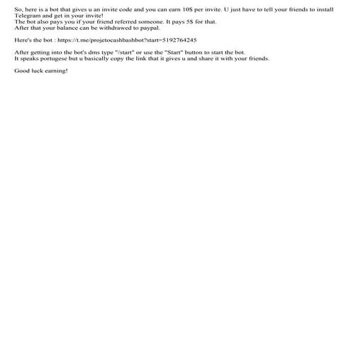 Telegram Money Method | PDF