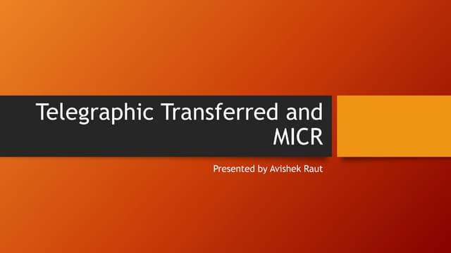 MICR magnetic ink character reader | PPTX