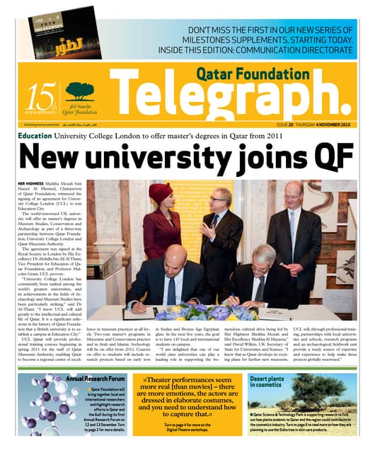 Qatar Foundation Telegraph dec2 | PDF