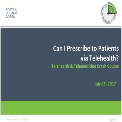Telemedicine Business and Legal Considerations (handouts) | PDF