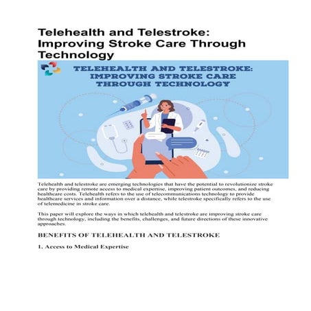 3 Best Ways To Use of Technology in Telehealth and Telestroke | The ...