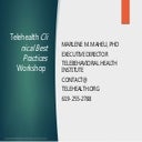 Telehealth Clinical Best Practices Workshop II 5 23-2020 | PPT