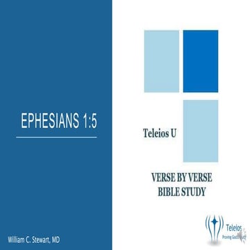 Teleios U - Ephesians 1:5 | PPTX