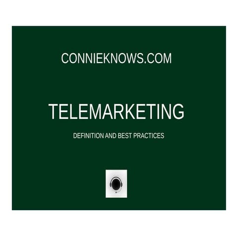 Telemarketing – Definition And Best Practices | PDF