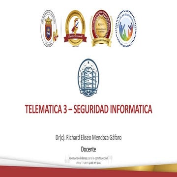 TELEMATICA 3 - INTRODUCCION SEGURIDAD INFORMATICA | PDF